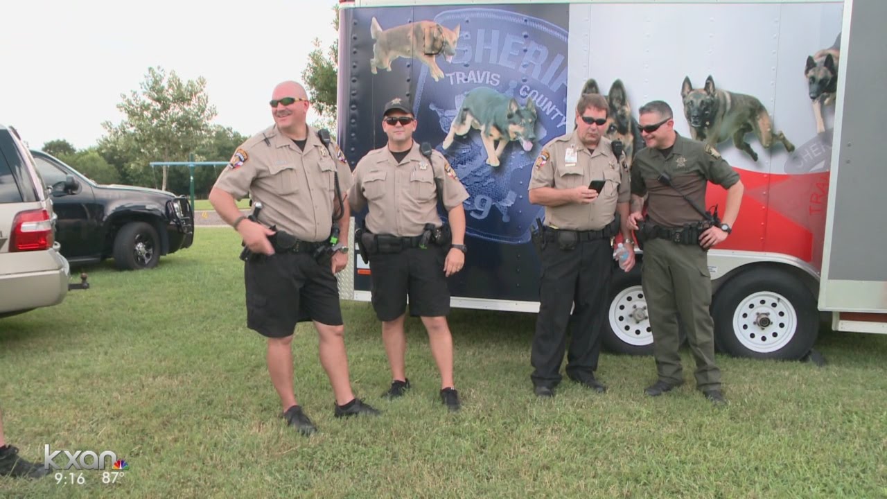 Travis County Sheriff's Office participates in National Night Out - YouTube