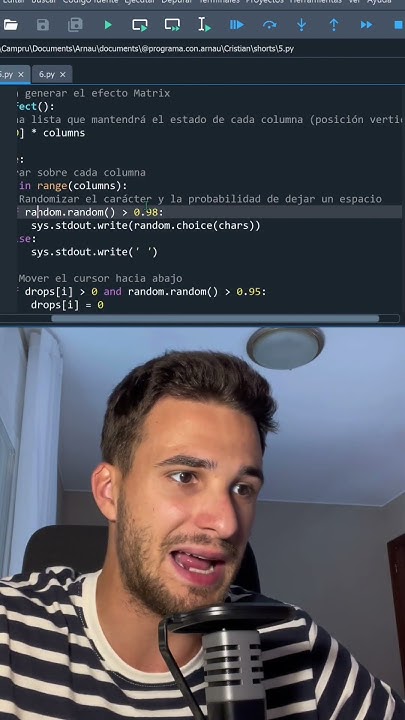 Crea una Impresionante Lluvia de Caracteres en Python 💻🌧️🐍 #python # ...