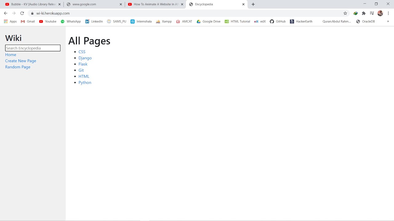 Cs50 Project 1 Wiki Web Programming With Python And Javascript 7822