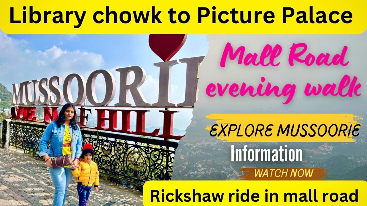 Mussoorie Mall Road at NIGHT | Mussoorie Mall Road complete tour - YouTube