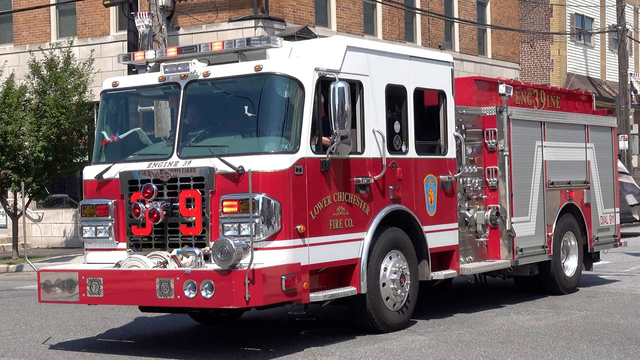 Lower Chichester Fire Company Engine 39 Responding - YouTube