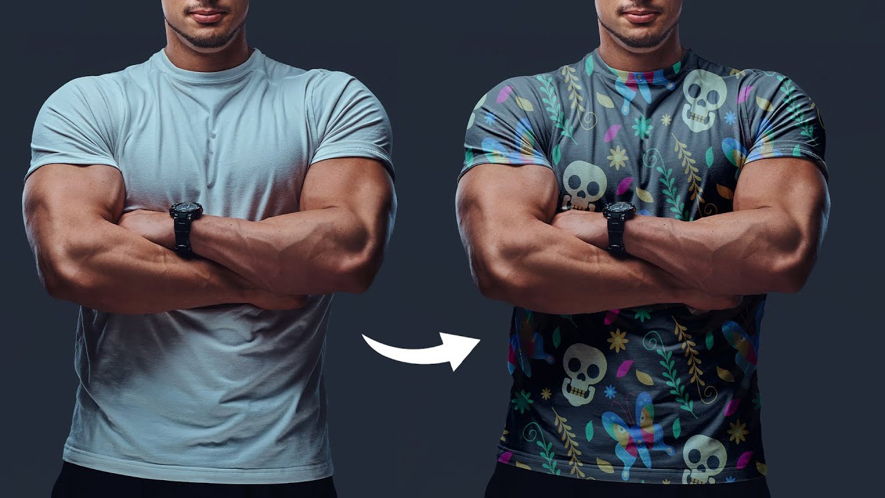 How to Add Design on T Shirt in Adobe Photoshop - YouTube