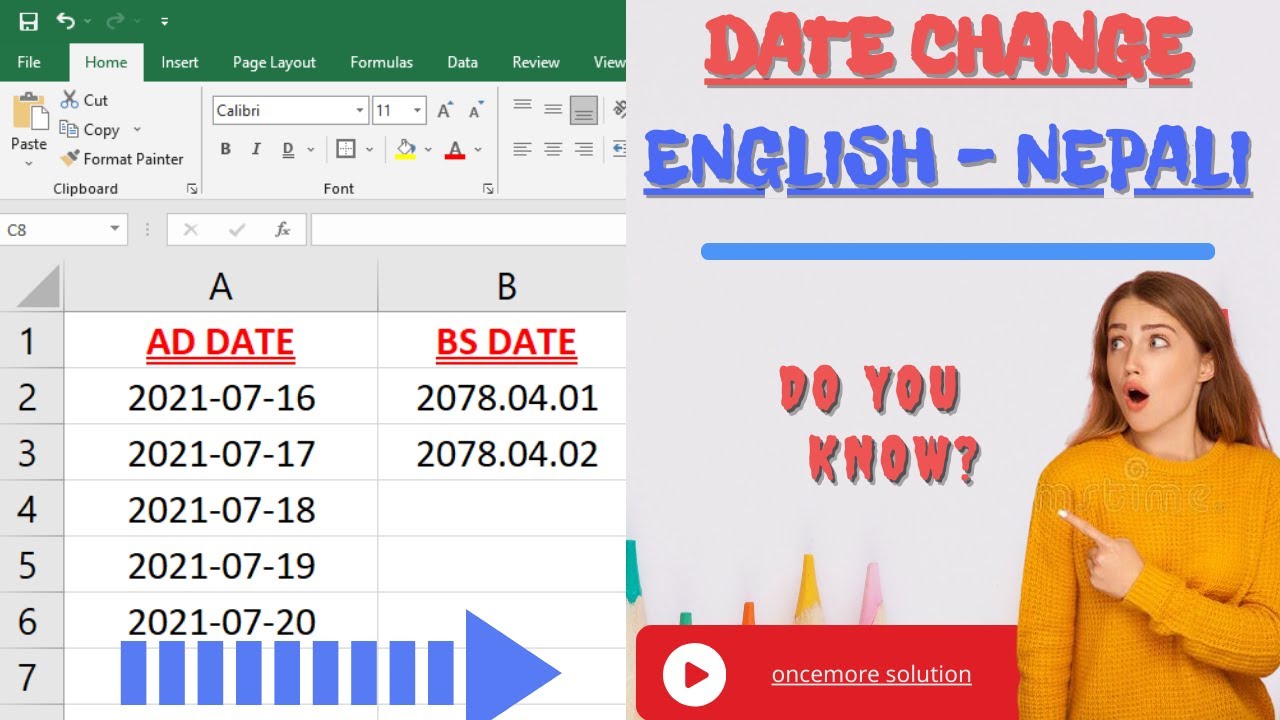 Nepali miti on Excel [100% free 100% working] - YouTube