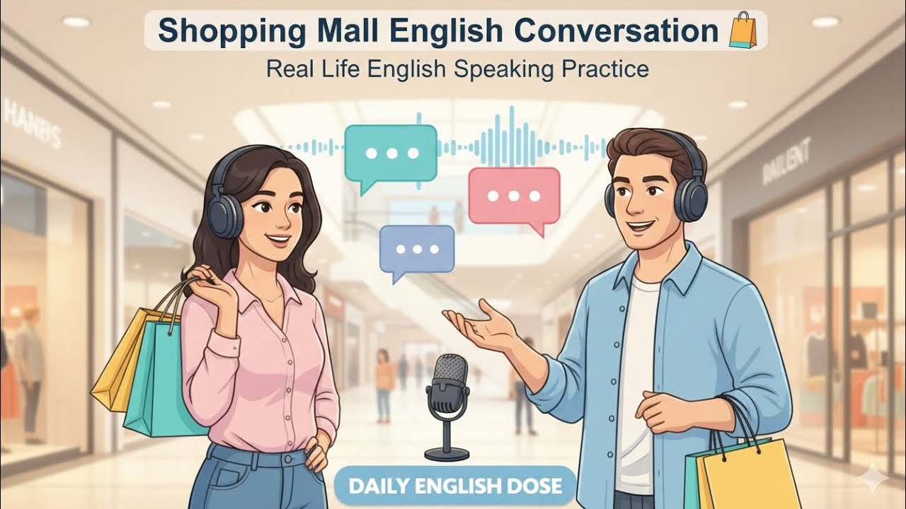 Shopping Mall English Conversation 🛍️ | Real Life English Speaking ...