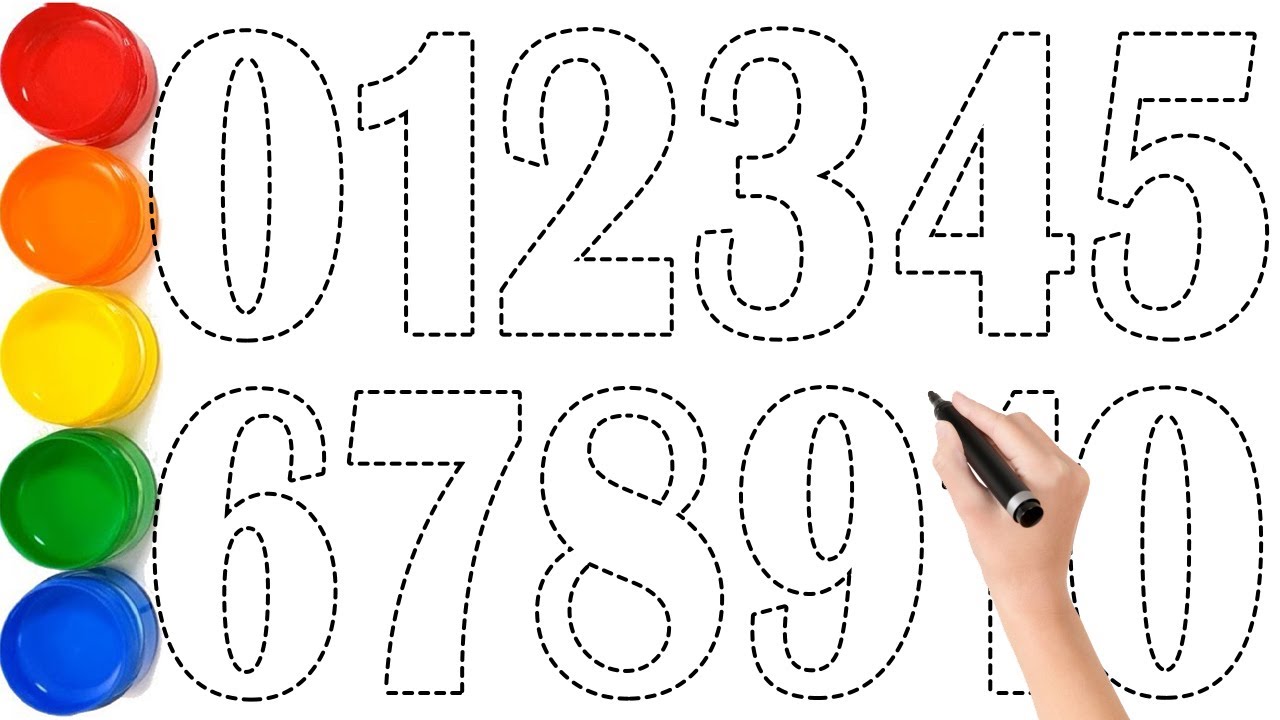 123 for Kids | How to Draw and Paint Numbers Step by Step Easy | Ks Art ...