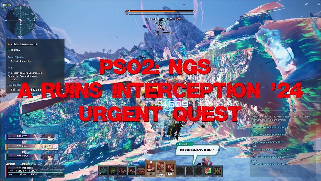 PSO2: NGS: A Ruins Interception' 24 Urgent Quest - YouTube