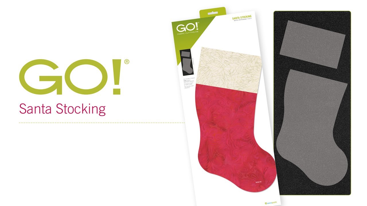 Create DIY Gifts with the New AccuQuilt GO! Santa Stocking Die! - YouTube