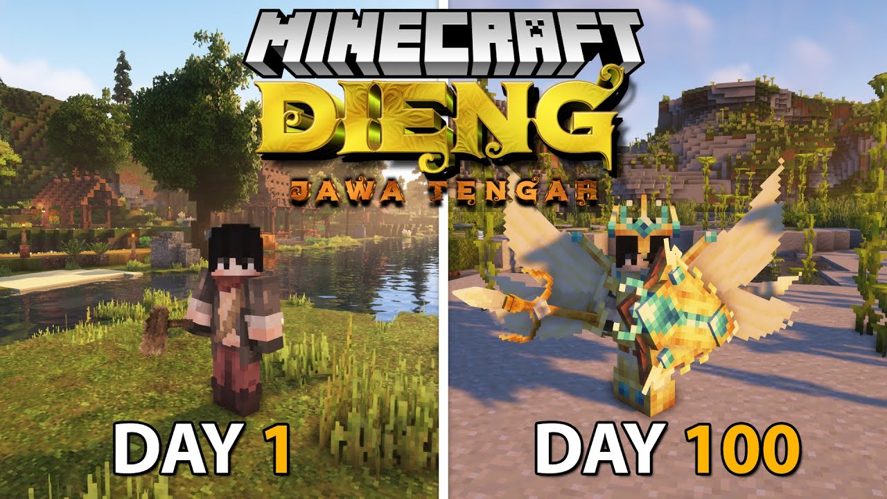 100 Hari di Minecraft Dieng Jawa Tengah - YouTube
