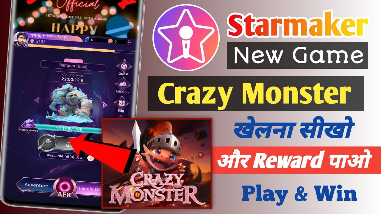 Starmaker crazy monster game review | kill monster & earn rewards in ...