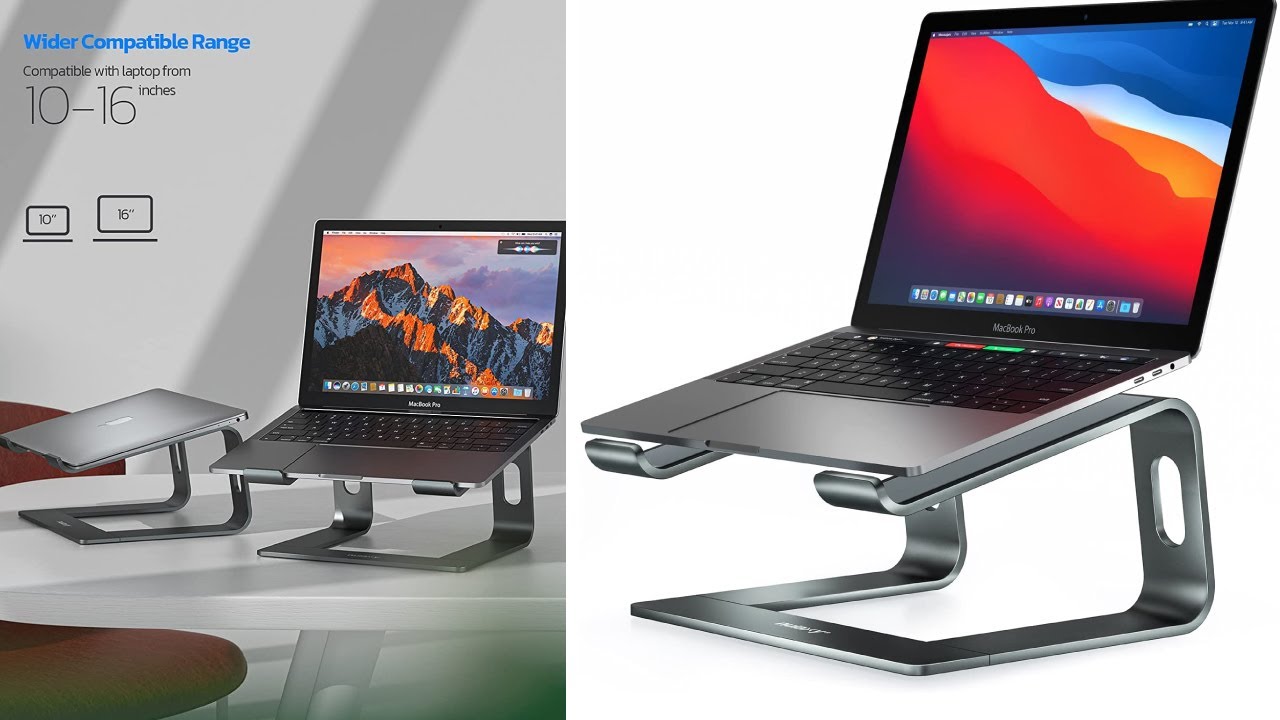 Nulaxy Laptop Stand, Ergonomic Aluminum Laptop Computer Stand - YouTube