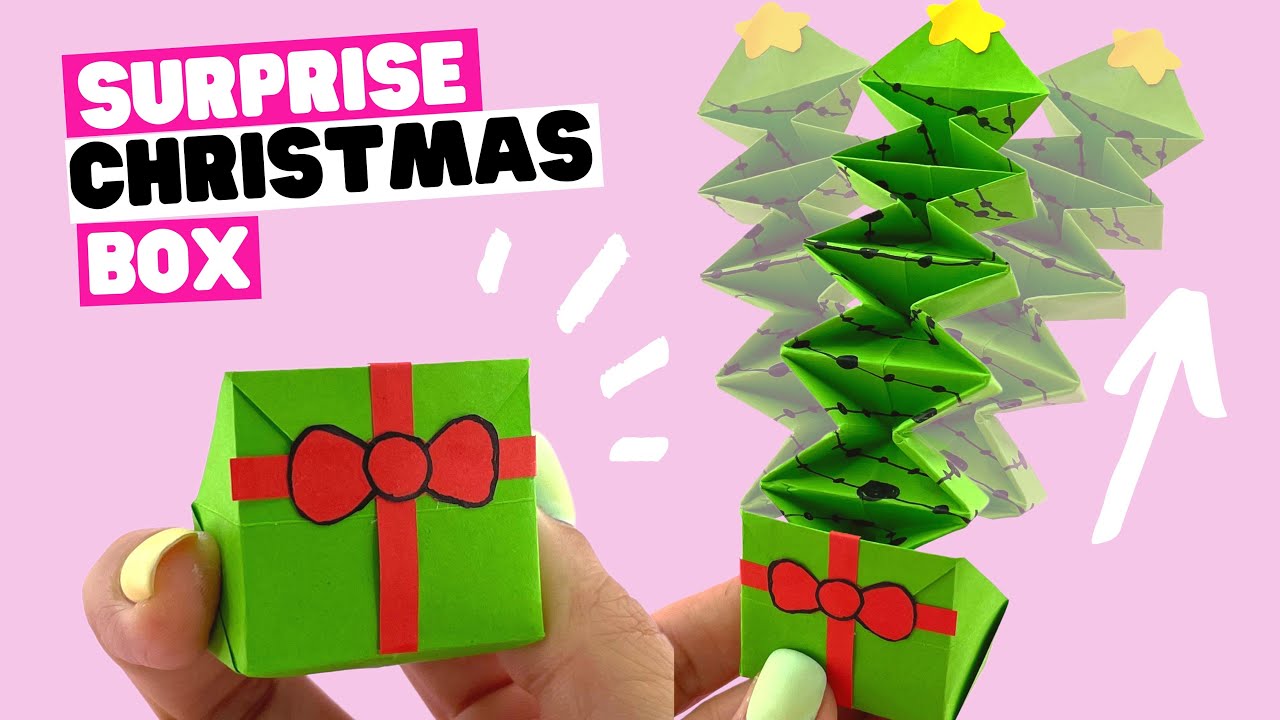How to make origami POP OUT Christmas tree EASY - YouTube