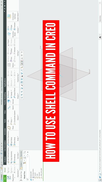 How to use shell command in creo | ptc creo tutorials | creo shorts - YouTube
