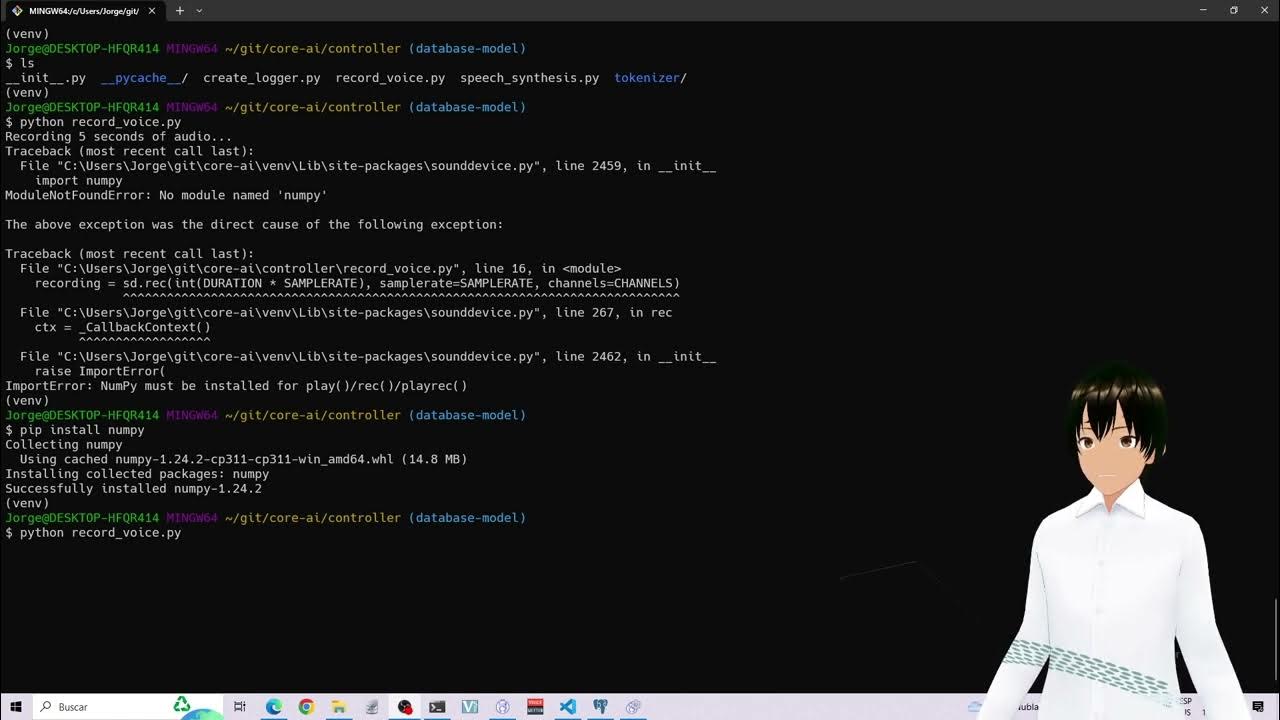 Grabando mi voz desde #Python para #OpenAI #Waifu #CoreAI - YouTube