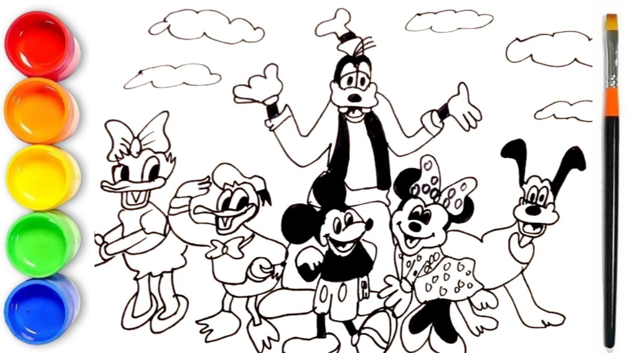 How to draw Mickey Mouse and His Friends | Mickey Mouse ClubHouse - YouTube