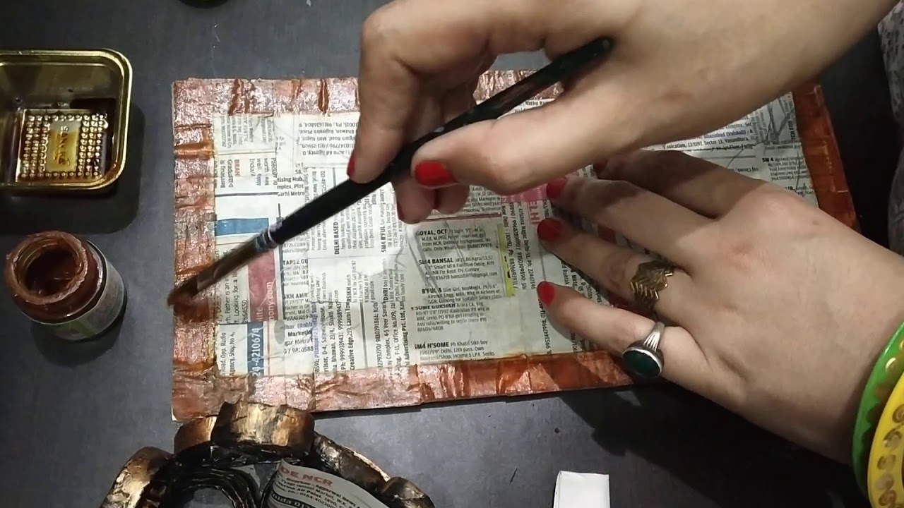 Best out of waste- Shadow painting - YouTube