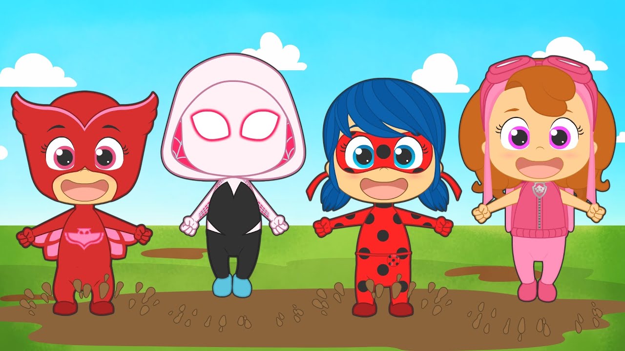FIVE LITTLE BABIES SUPERHERO 5️⃣👶🏻 Learning by singing and dancing ...