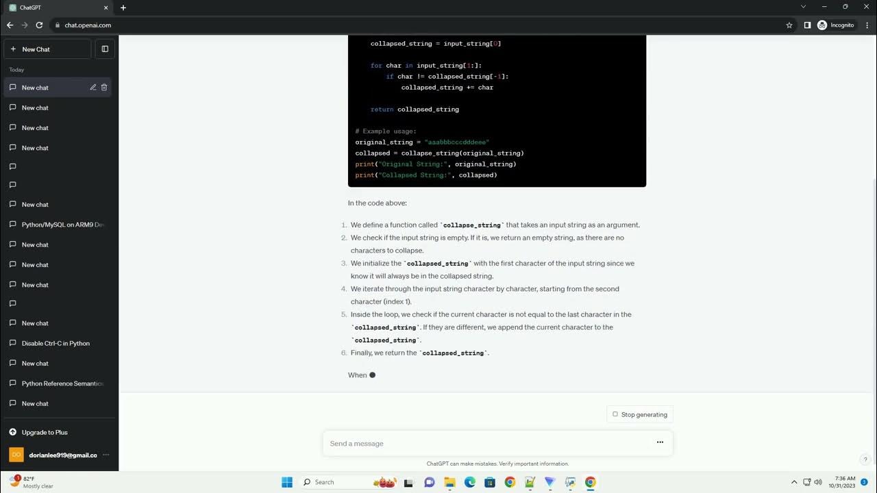 Is there a string collapse library function in python - YouTube