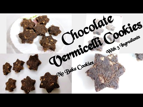 Chocolate Vermicelli Cookies | No Bake Cookies with Only 3 Ingredients ...