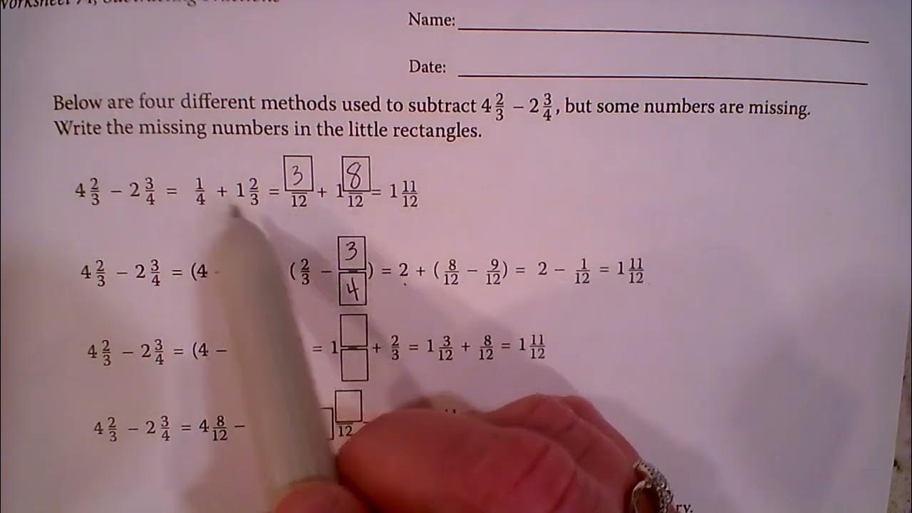 RightStart Math: Level F Worksheet 74 Four Different Methods - YouTube