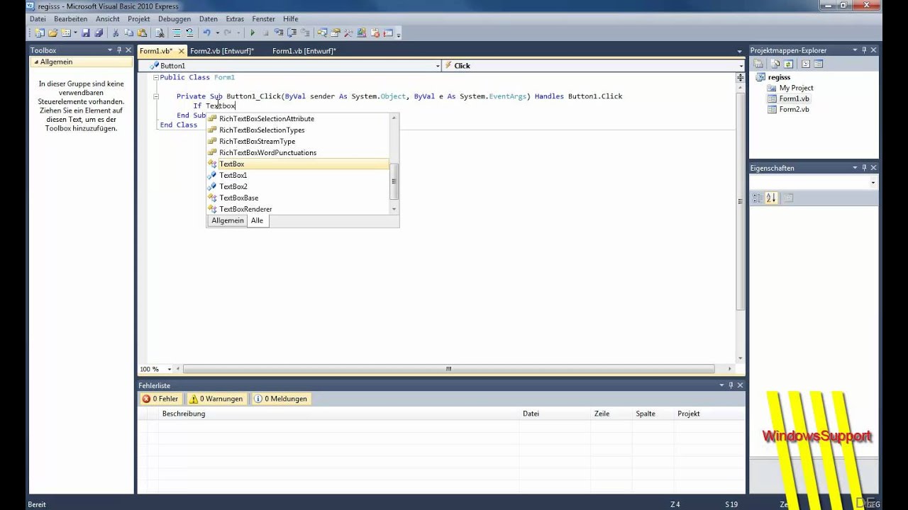 Microsoft Visual Basic: Ein Login Programm erstellen Deutsch - YouTube