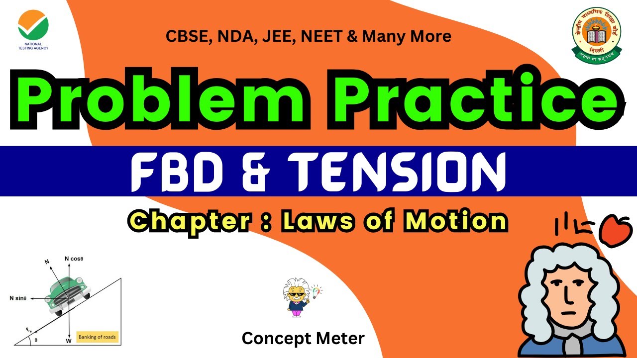 Tension & FBD ( Free Body diagram) question practice, Newton's Law of ...