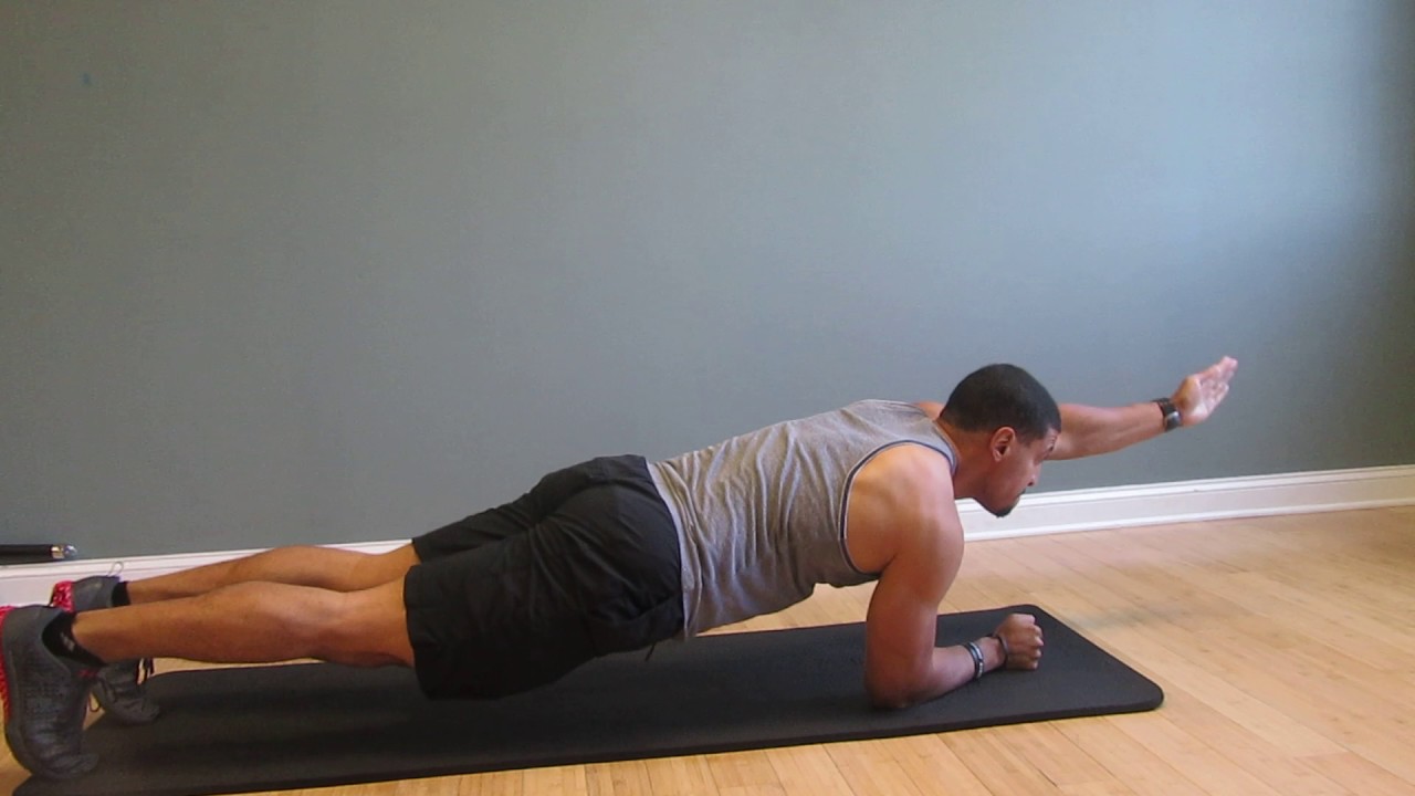 Plank with Elbow Raise - YouTube
