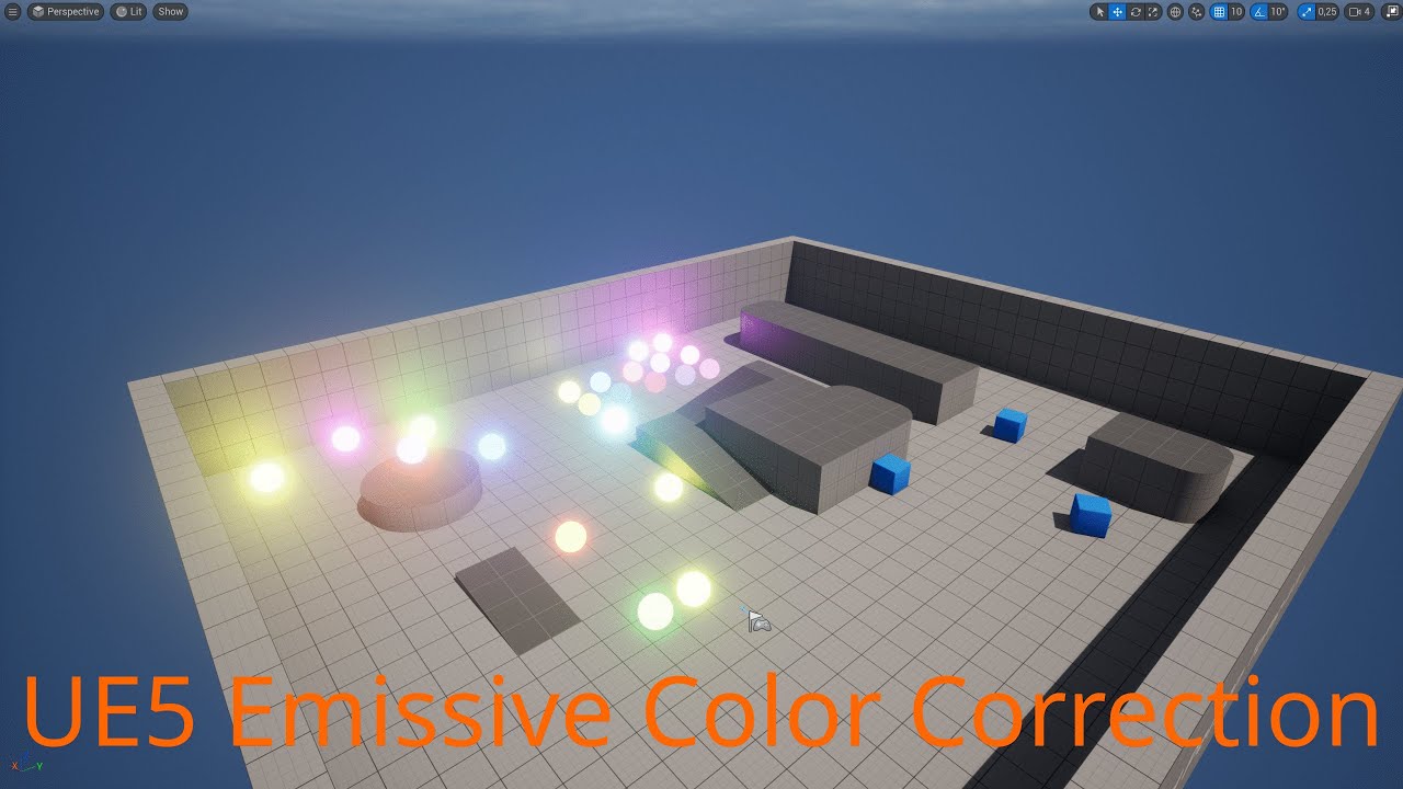 Unreal Engine 5 Color Correct Emissive Colors - YouTube