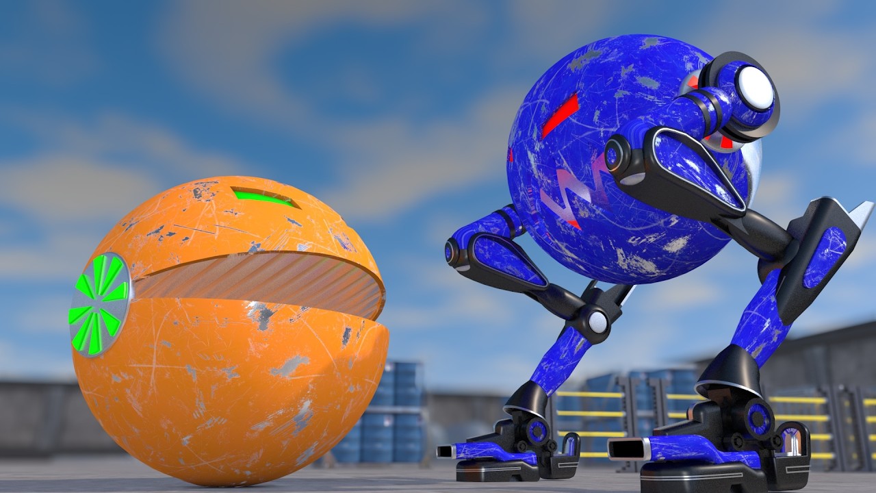 PACMAN 3D – Multi-Character Robotic Form & Motion Study - YouTube
