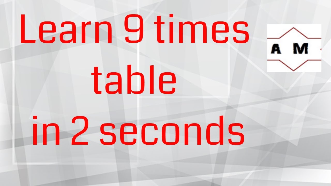 Easy way to remember 9 times table - YouTube