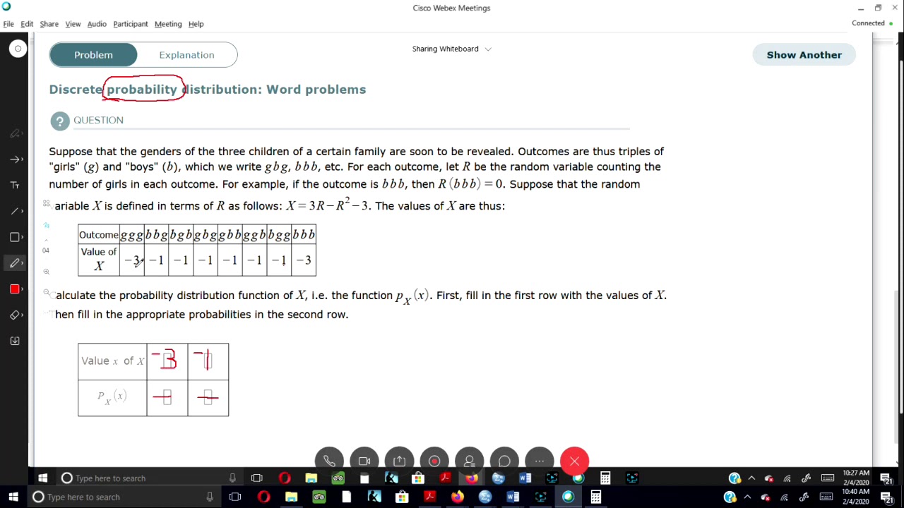 Discrete Probability Distribution Word Problem YouTube Discrete Probability Distribution Word Problem YouTube