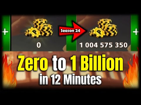 Zero to 1 Billion Coins with Russia Cue & Black indirect only - Season 24 8BallPool GamingWithK