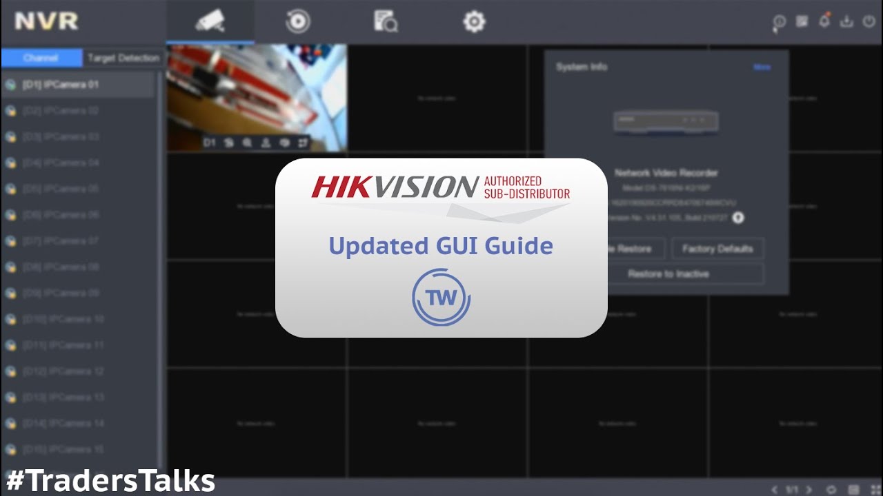Traders Talks | Updated Hikvision GUI Menu Guide - YouTube