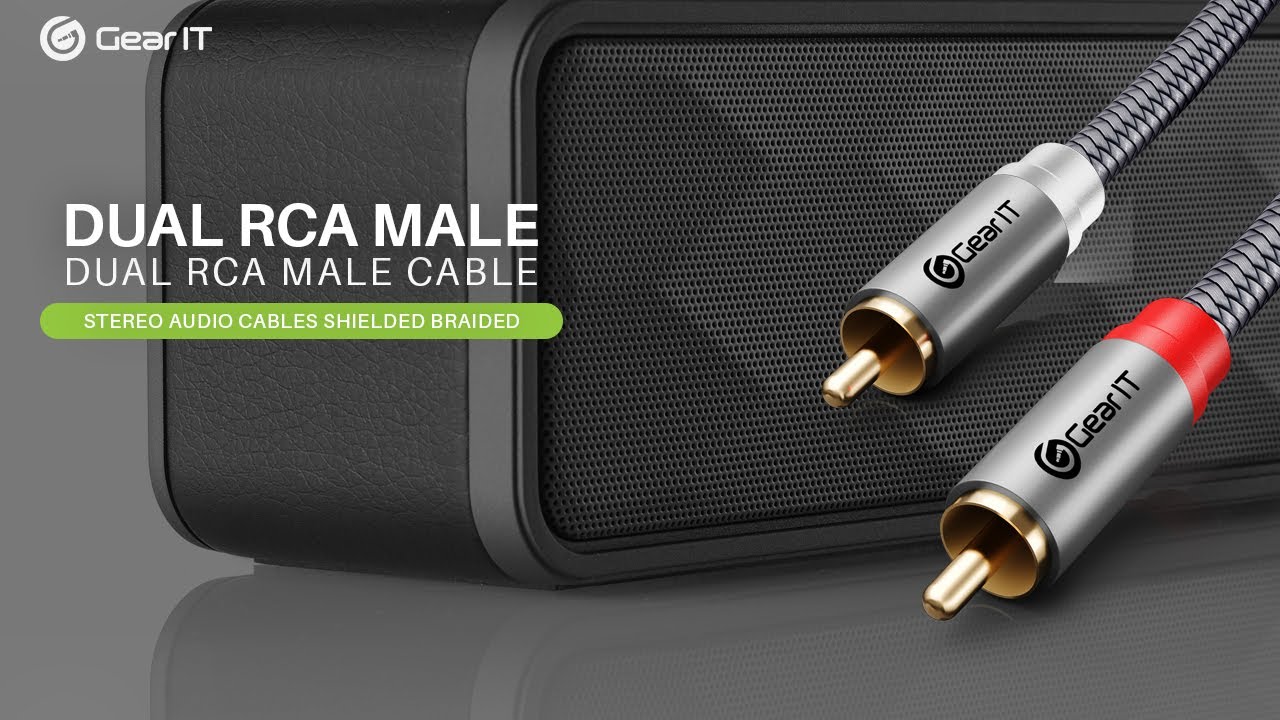 GEARit RCA Cable 2RCA Male to 2RCA Male Stereo Audio Cables Shielded ...