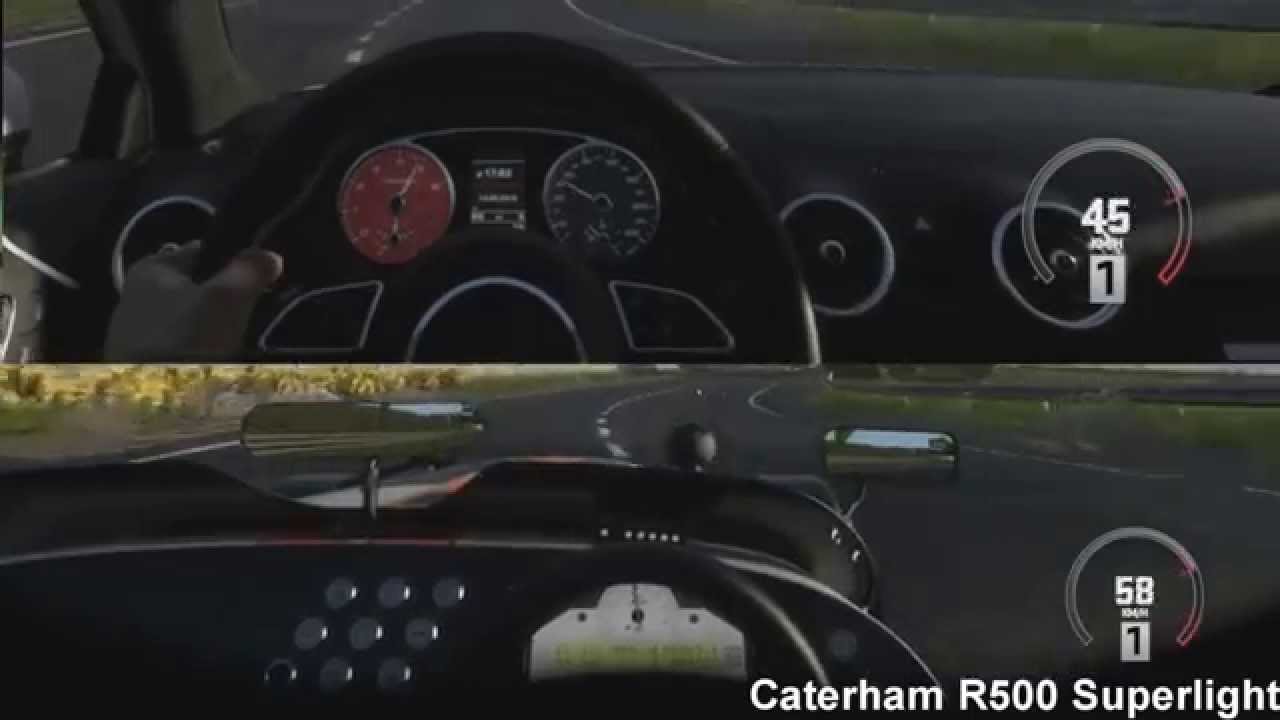 Audi A1 quattro vs Caterham R500 Superlight drag race (DriveClub) - YouTube