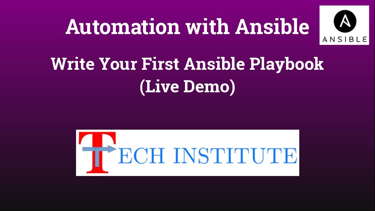 Automation with Ansible || Create your First Ansible Playbook || Live ...