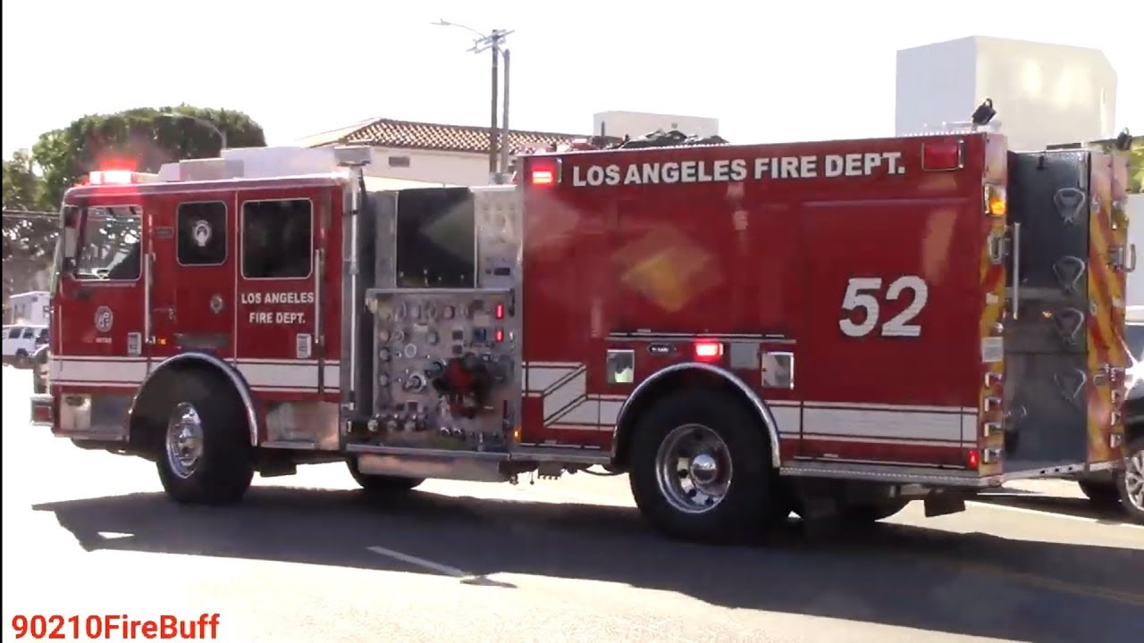 LAFD Engine 52 Responding - YouTube