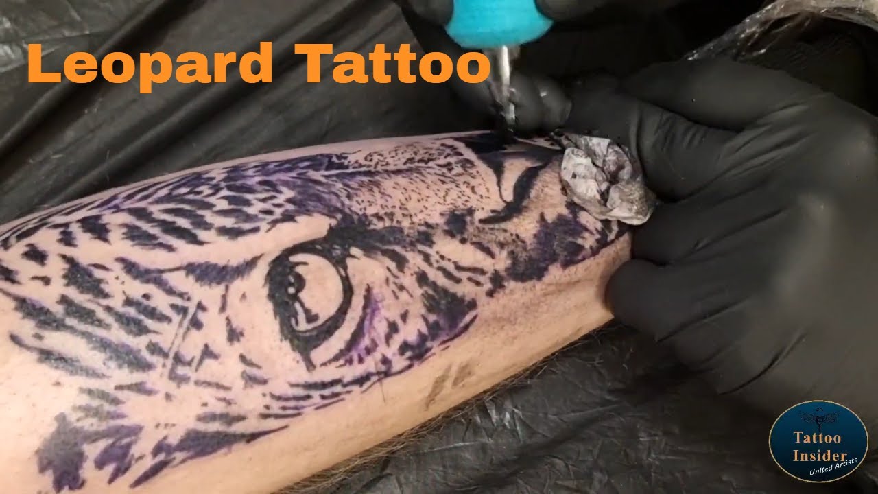 Tätowieren lernen - Timelaps Leopard Tattoo - YouTube