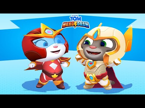 Talking Tom Hero Dash - Platinum Power Tom Vs Fire Power Angela - 2x ...