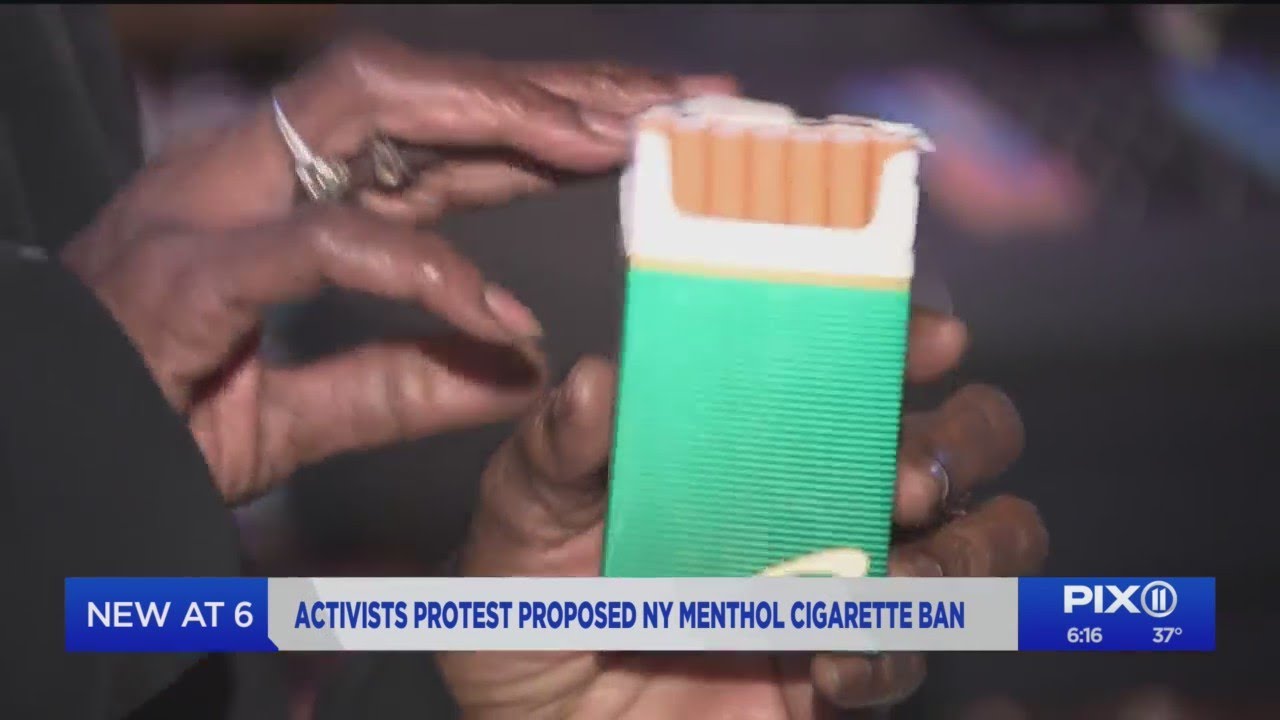 Activists protest proposed NY menthol cigarette ban - YouTube