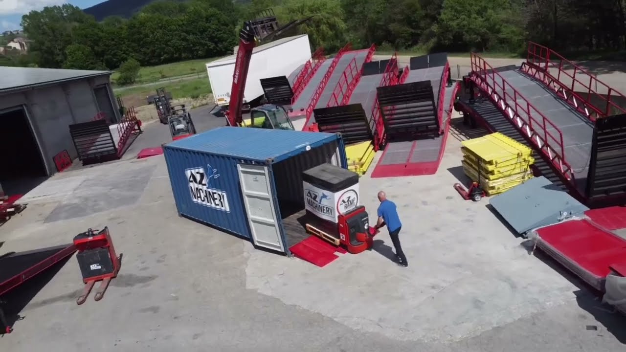 Rampe pour container au sol AZ RAMP- HCRN06, Essais en charge - YouTube