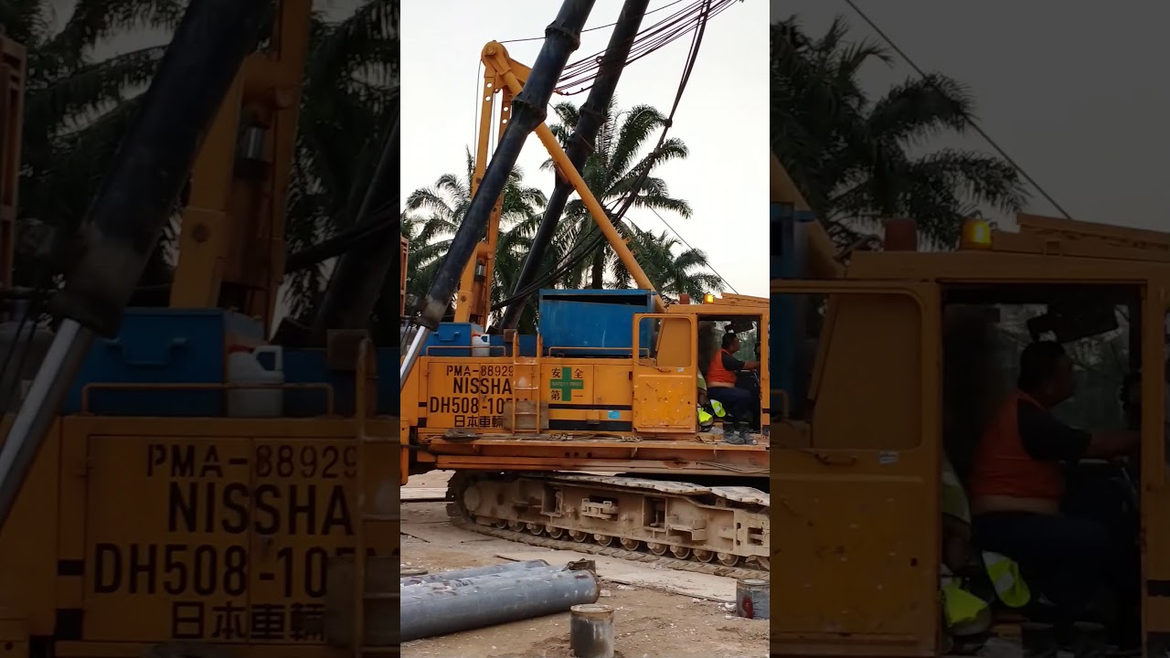 Pm38 Nissan DH508-105M Peck Chew piling - YouTube