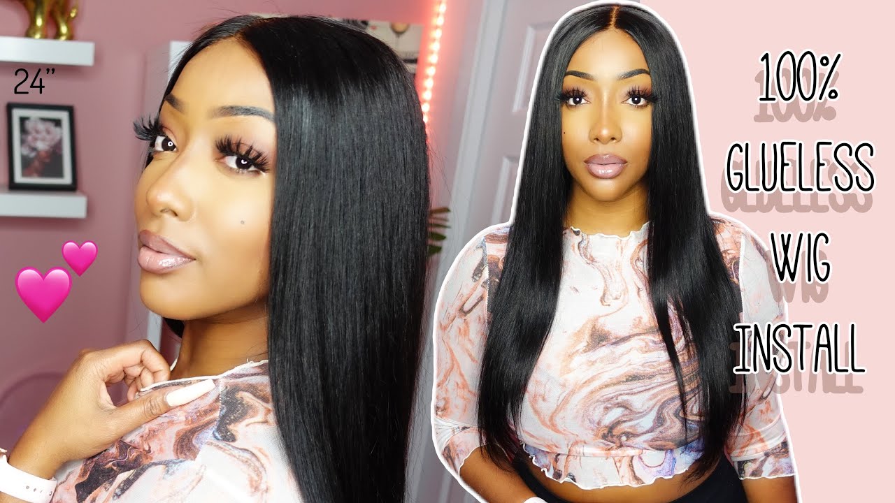 Glueless 5x5 Closure Wig | Install & Review *No Plucking Required* | Ft ...