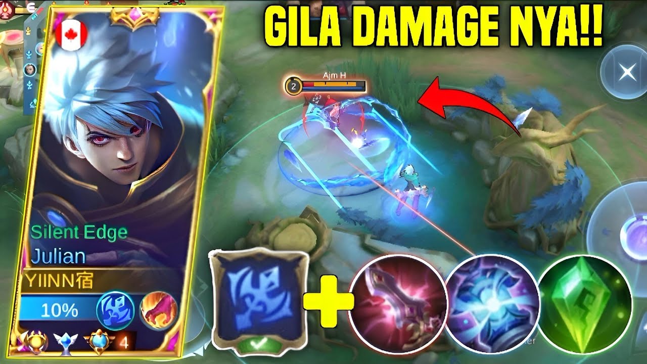 BUILD & EMBLEM JULIAN MID LANER TERSAKIT 2022 | GAMEPLAY JULIAN MID ...