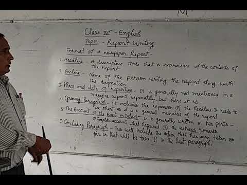 Class-XII English//Report writing - YouTube