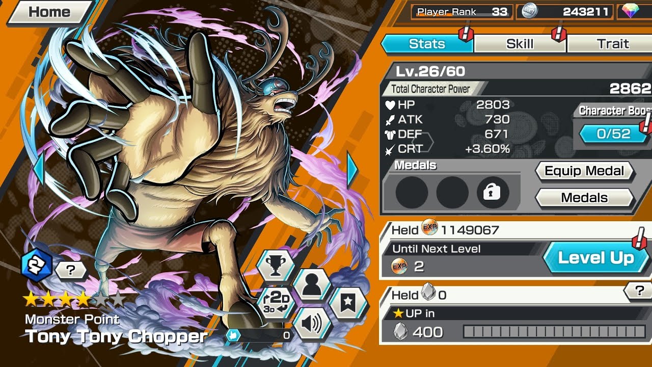 Tony Tony Chopper | Monster Point | Survival 100 | One Piece Bounty ...