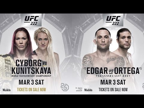 UFC 222 Full Card Fight Predictions. Cyborg vs Kunitskaya & Edgar vs ...