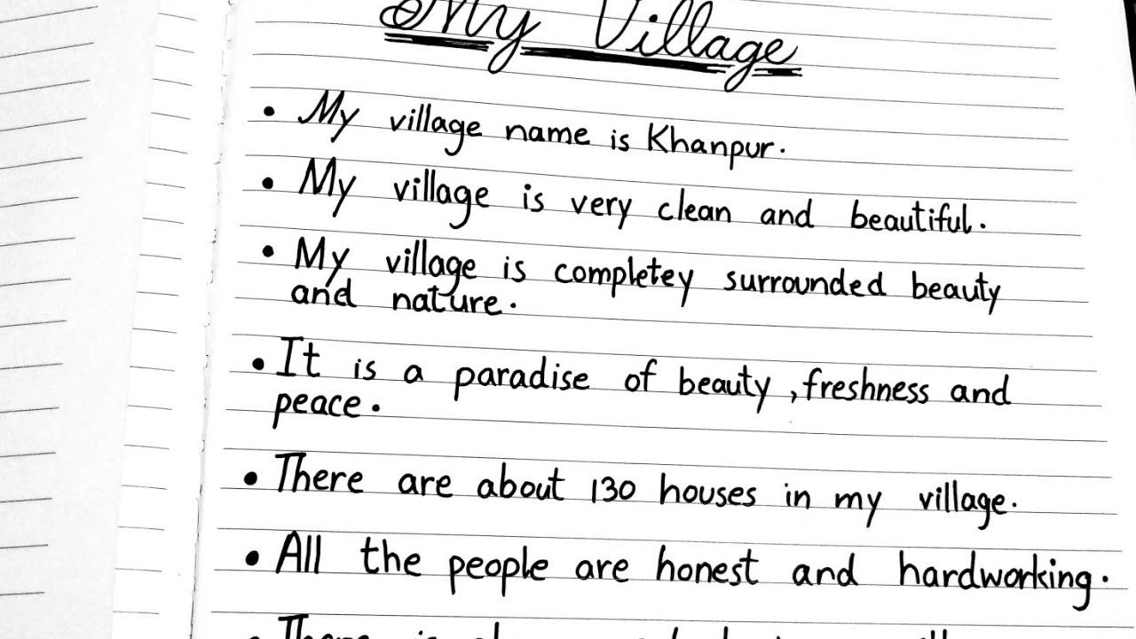 My village essay #English essay writing #10 lines on my village in ...