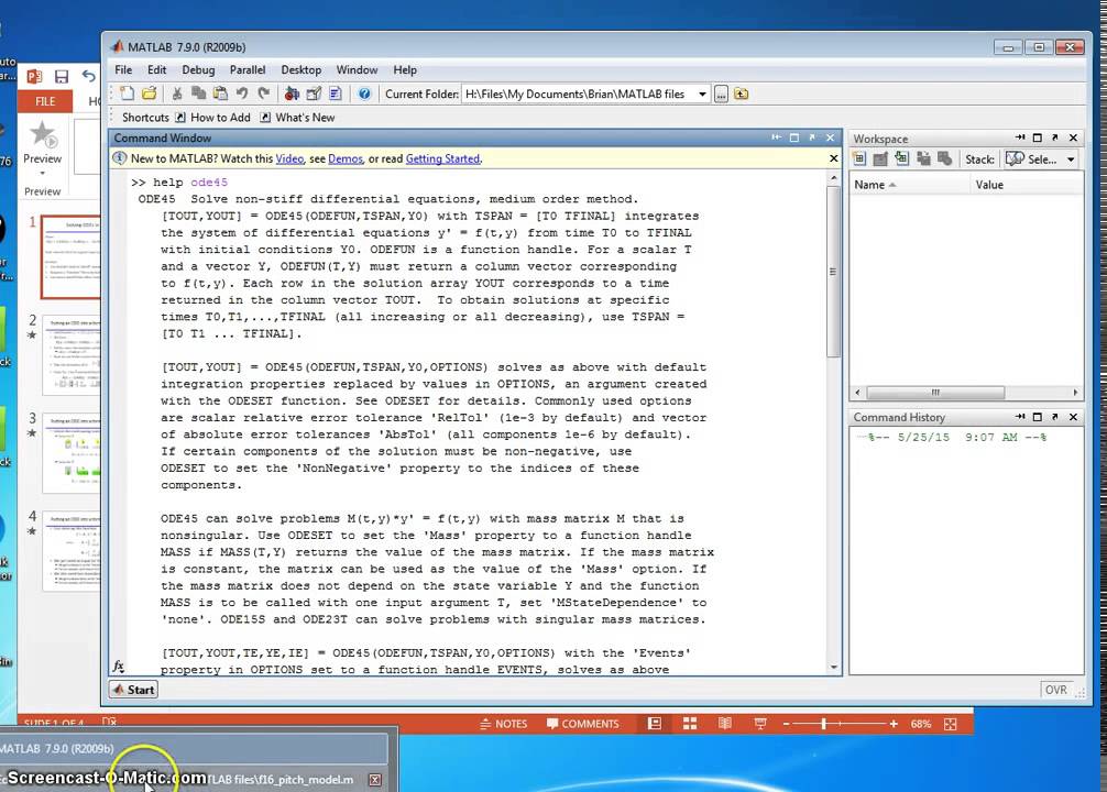Matlab Ode45 Youtube
