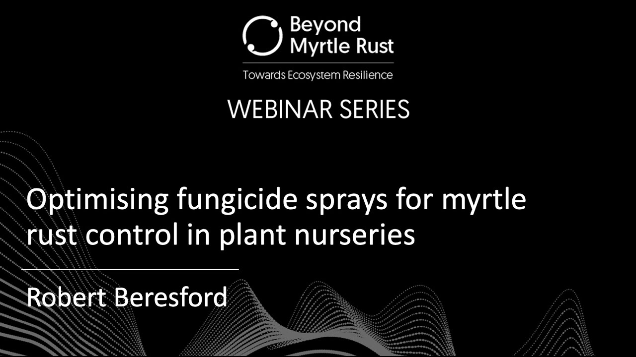 Beyond Myrtle Rust: Optimising fungicide sprays for myrtle rust control ...