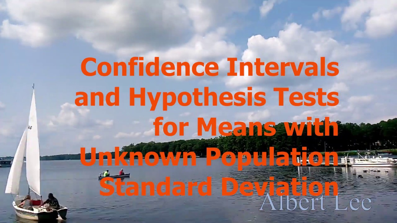 Confidence Interval And Hypothesis Testing For Population